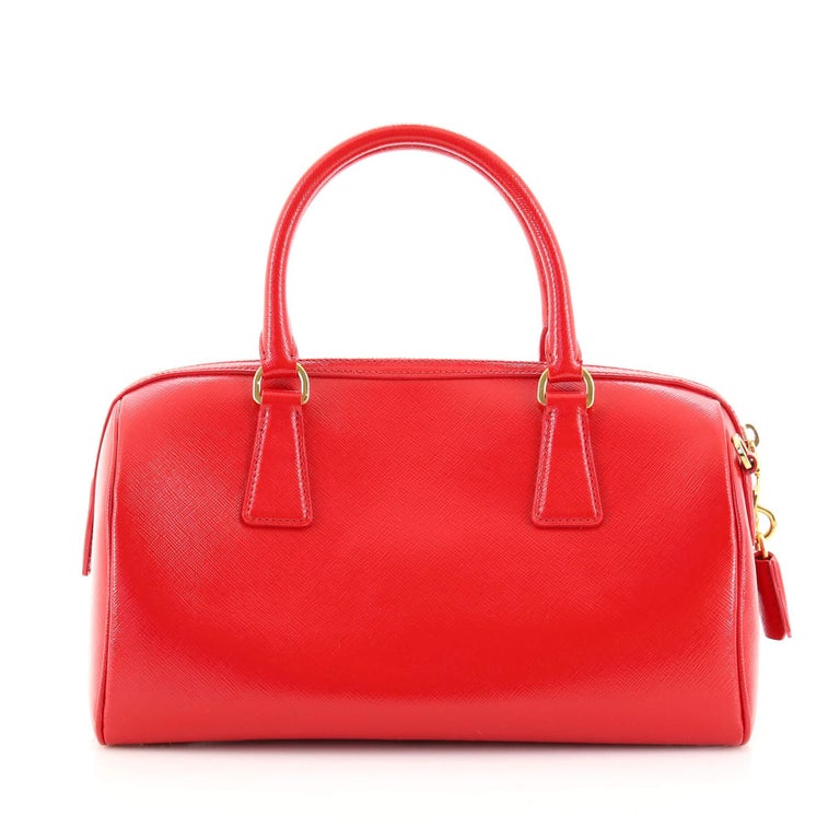 Prada Convertible Boston Bag Vernice Saffiano Leather Medium at 1stDibs