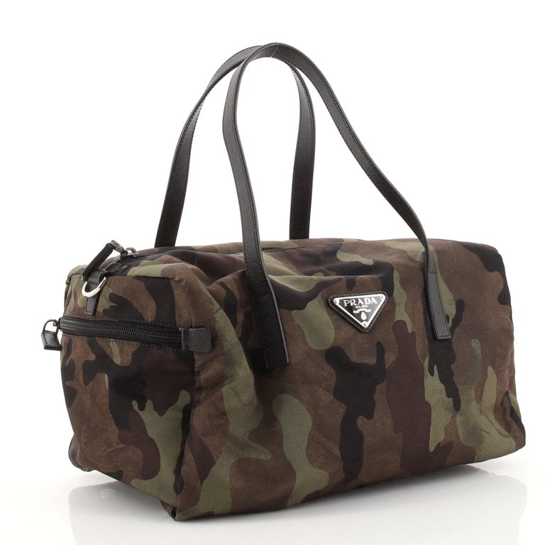 Prada Convertible Camouflage Boston Bag Printed Tessuto Small For Sale ...