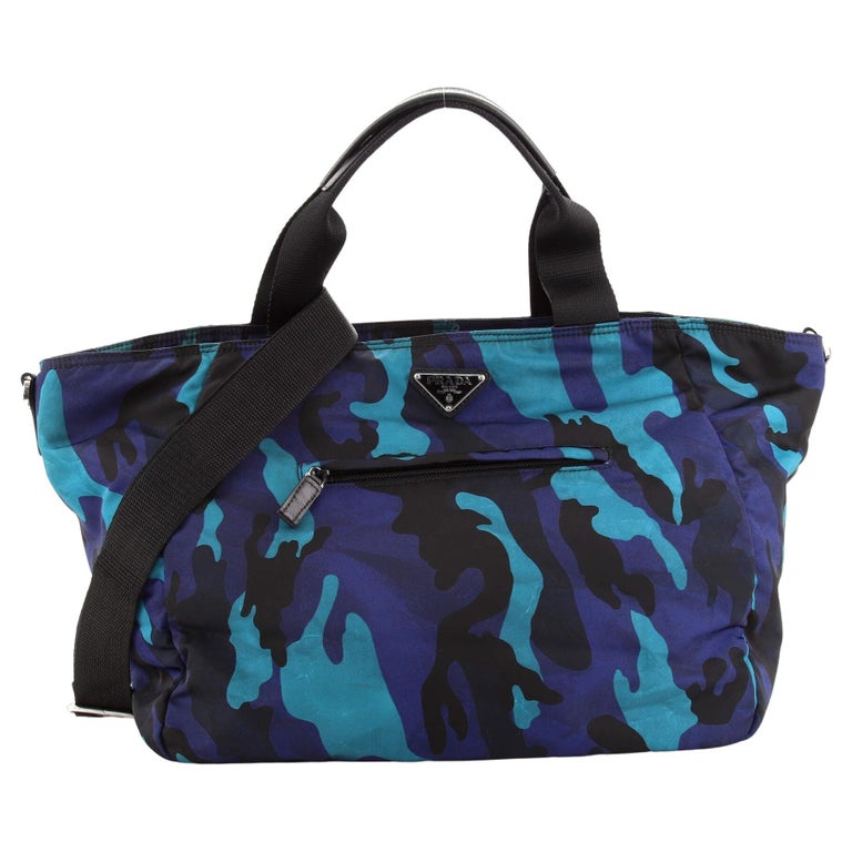 Prada Convertible Camouflage Pocket Tote Tessuto Large For Sale at 1stDibs