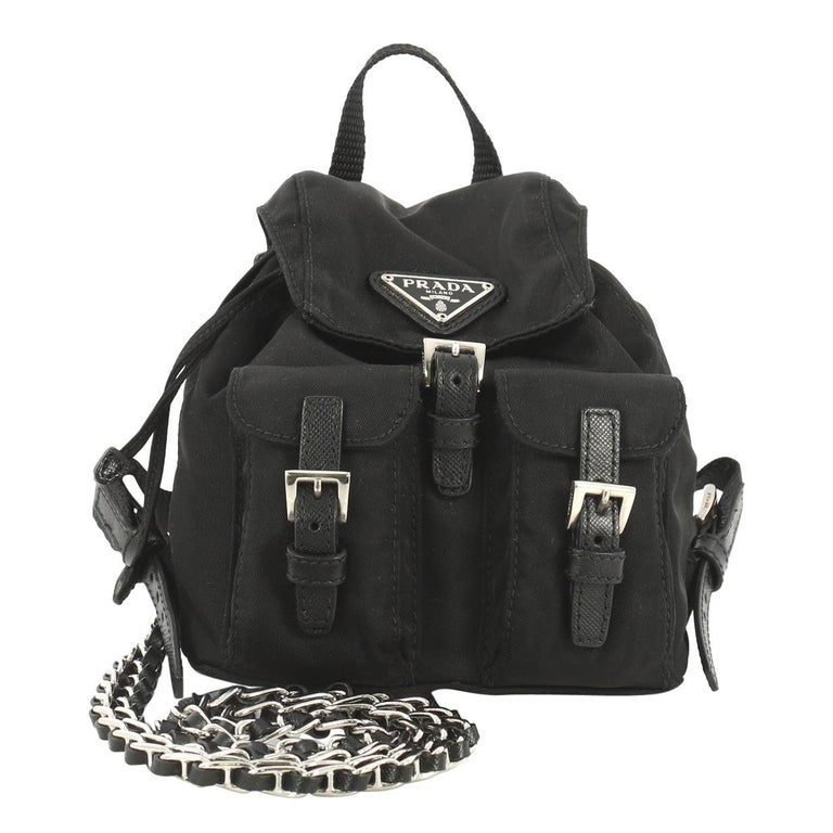 Prada Convertible Chain Backpack Tessuto Mini at 1stDibs | prada ...