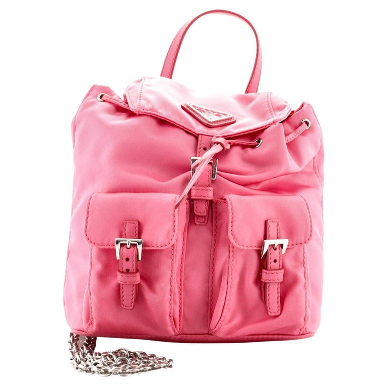 Prada Convertible Chain Backpack Tessuto Mini For Sale at 1stDibs