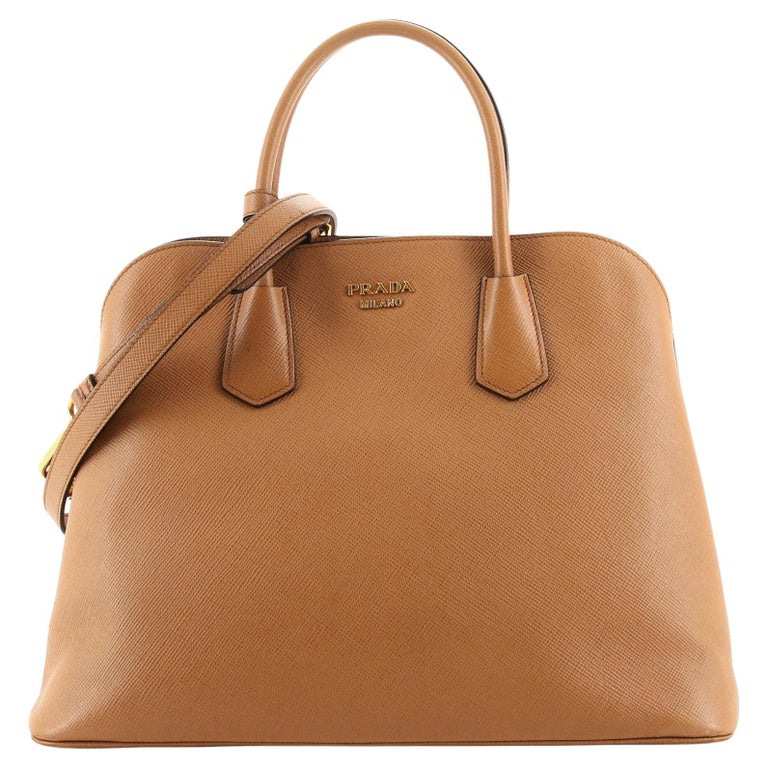 Prada Convertible Dome Satchel Saffiano Leather Large at 1stDibs