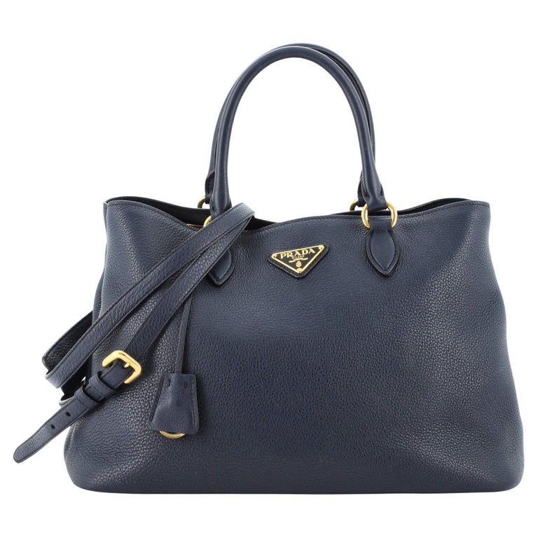 Prada Convertible Open Tote Vitello Daino Small For Sale at 1stDibs