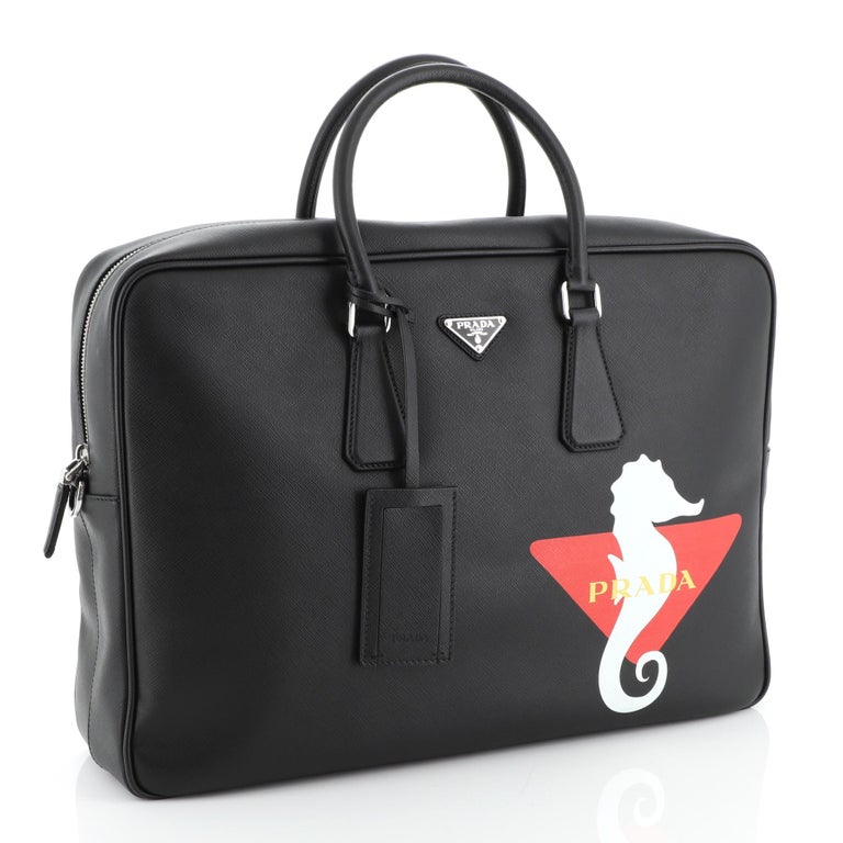 Prada Convertible Zip Around Briefcase at 1stDibs
