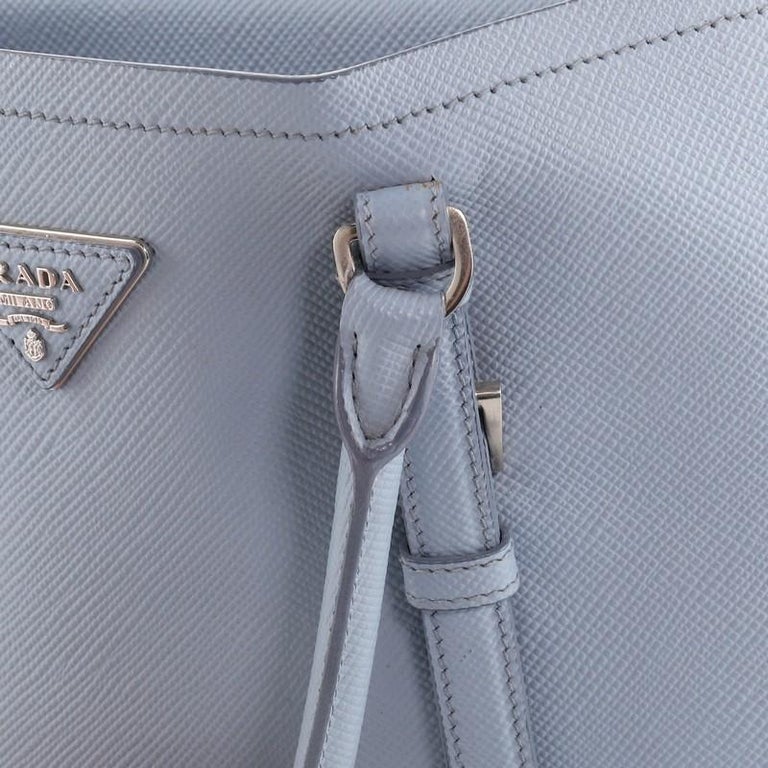 Prada Covered Strap Cuir Double Tote Saffiano Leather Medium at 1stDibs