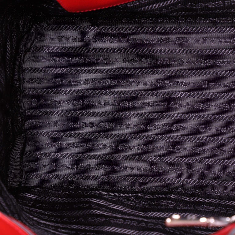 Prada Covered Strap Open Tote City Calfskin Medium For Sale at 1stDibs