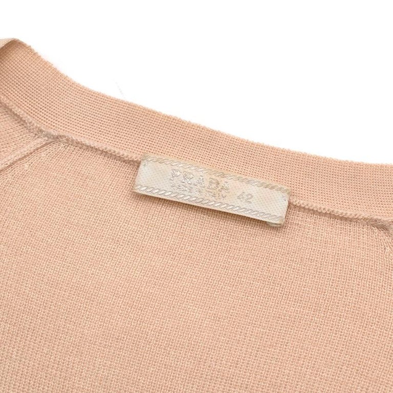 Prada Cream Cashmere Knit Twin-Set - Size US 6 For Sale at 1stDibs