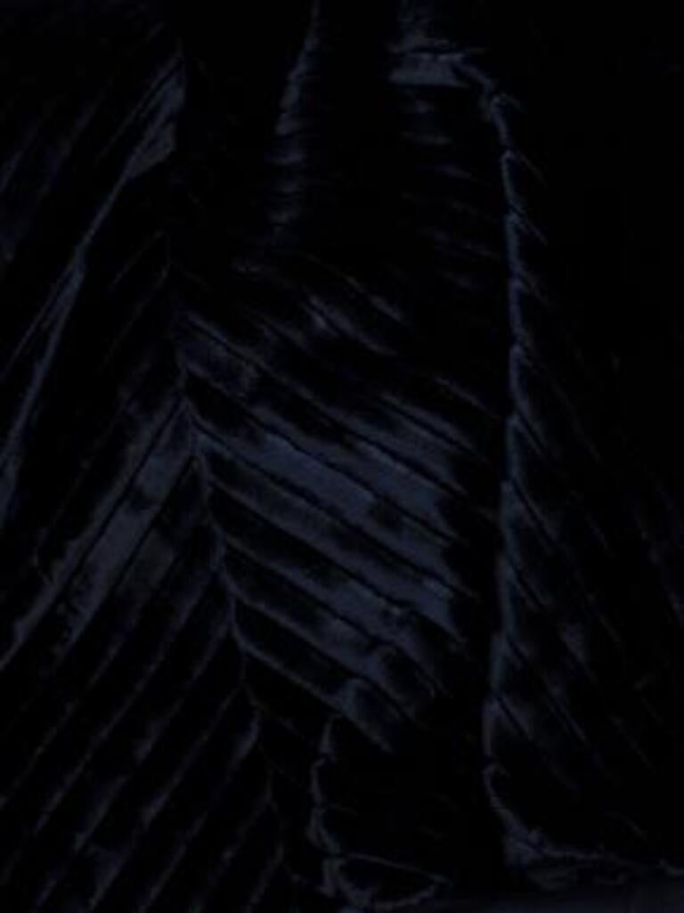 Prada Deep Blue Velvet Chevron Maxi Skirt For Sale at 1stDibs