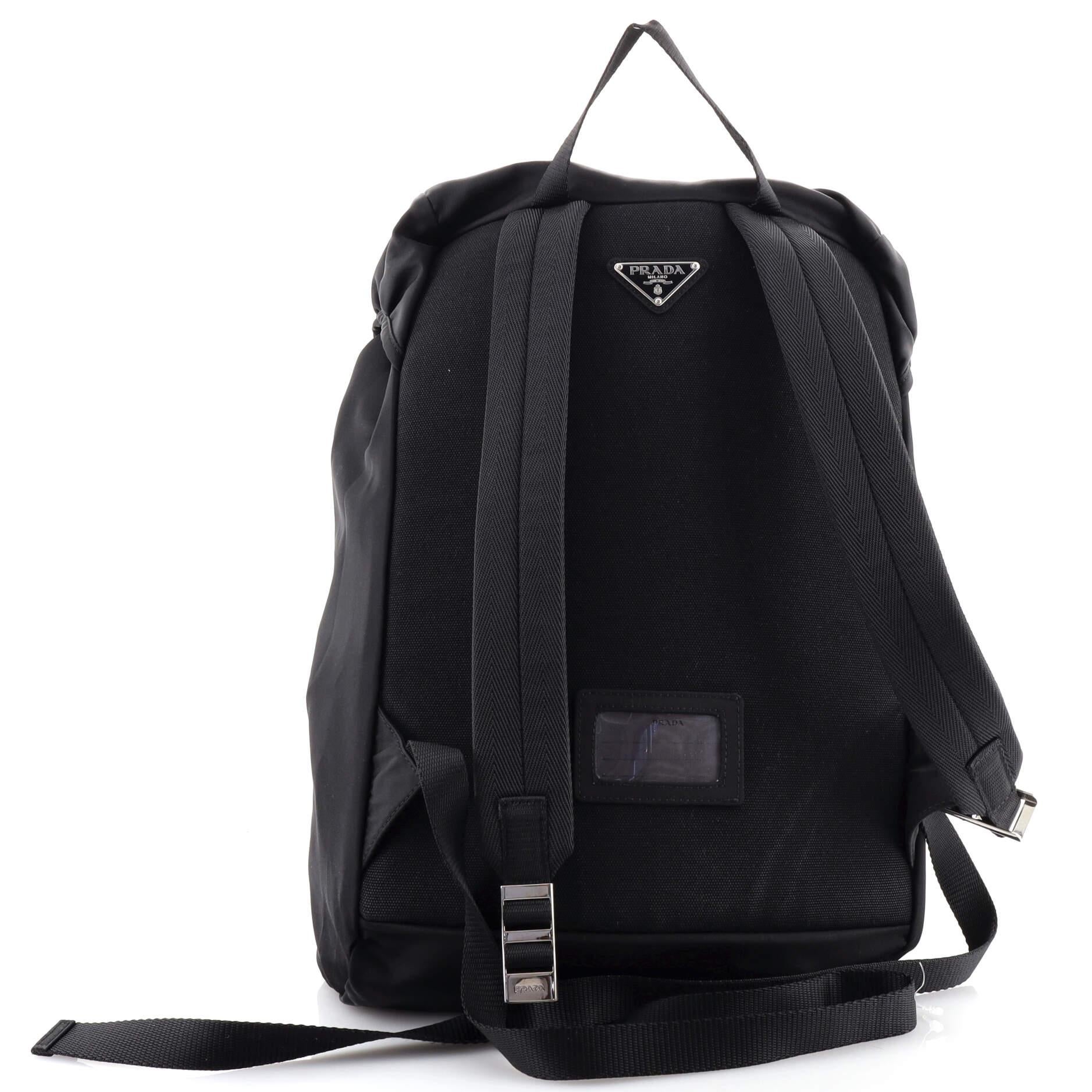 Prada Double Buckle Backpack Tessuto Large at 1stDibs