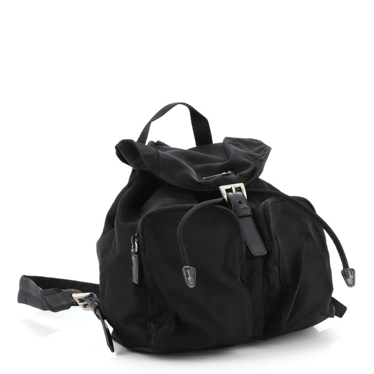 Prada Double Front Pocket Backpack Tessuto Medium at 1stDibs