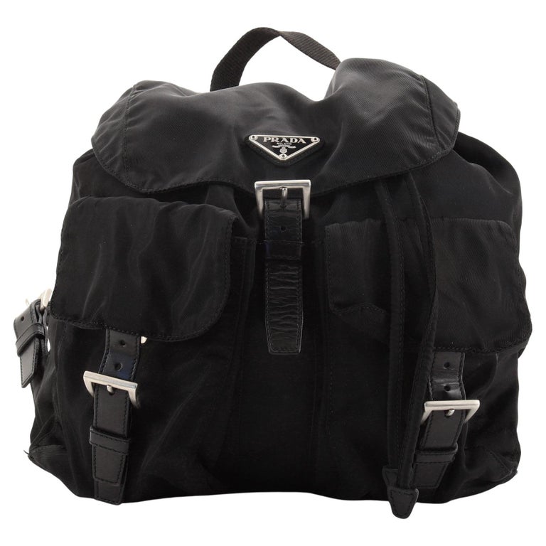 Prada Double Front Pocket Backpack Tessuto Medium at 1stDibs