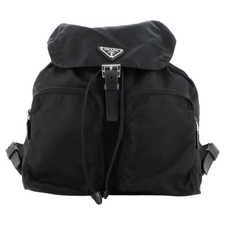 Prada Double Front Pocket Backpack Tessuto Medium at 1stDibs