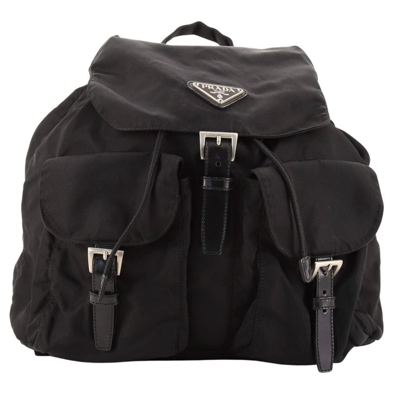 Prada Double Front Pocket Backpack Tessuto Medium at 1stDibs