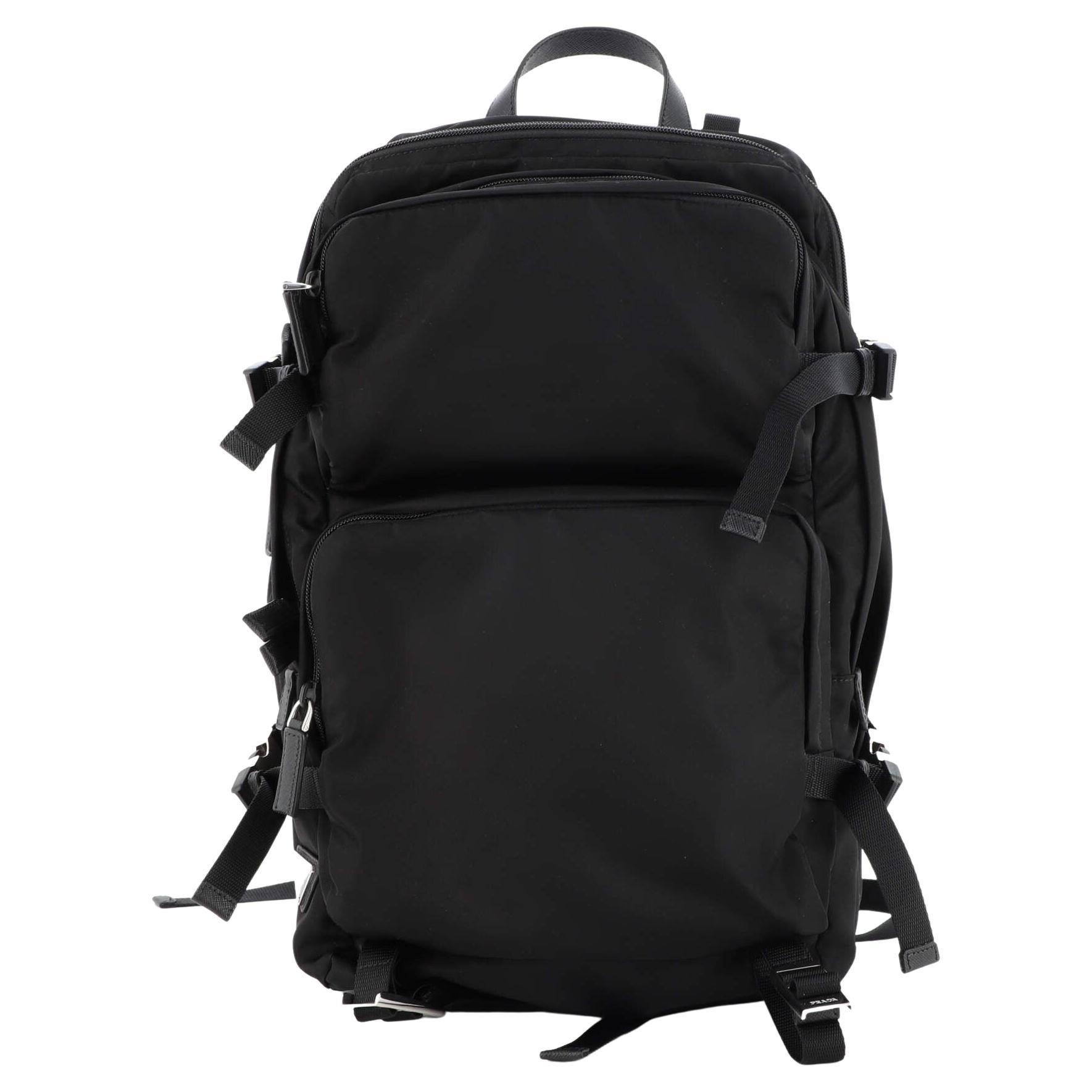 Prada Double Pocket Zip Around Backpack Tessuto Large at 1stDibs