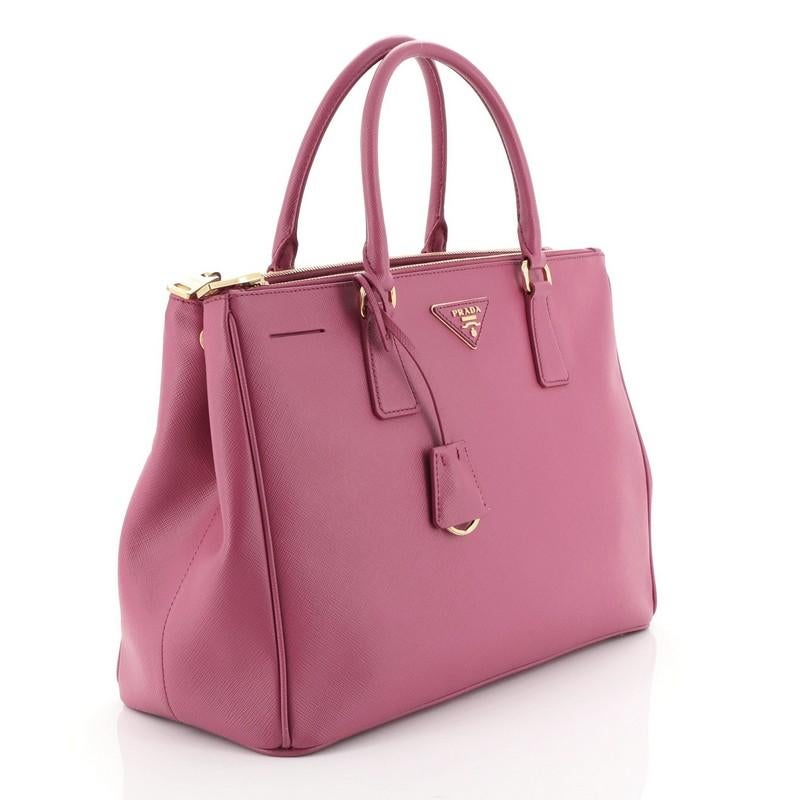 Prada Double Zip Lux Tote Saffiano Leather Medium at 1stDibs