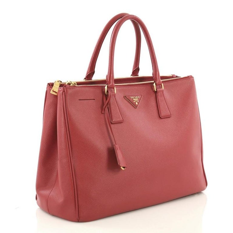 Prada Double Zip Lux Tote Saffiano Leather Medium at 1stDibs