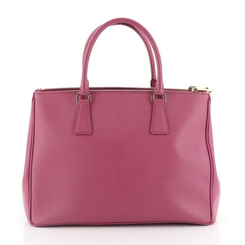 Prada Double Zip Lux Tote Saffiano Leather Medium at 1stDibs