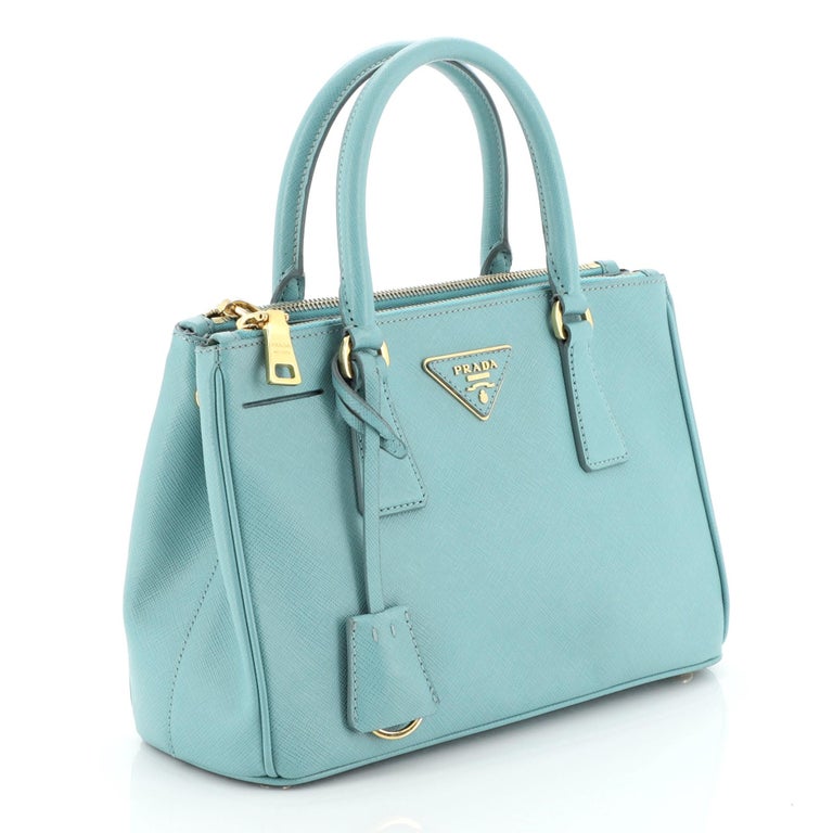 Prada Double Zip Lux Tote Saffiano Leather Mini at 1stDibs