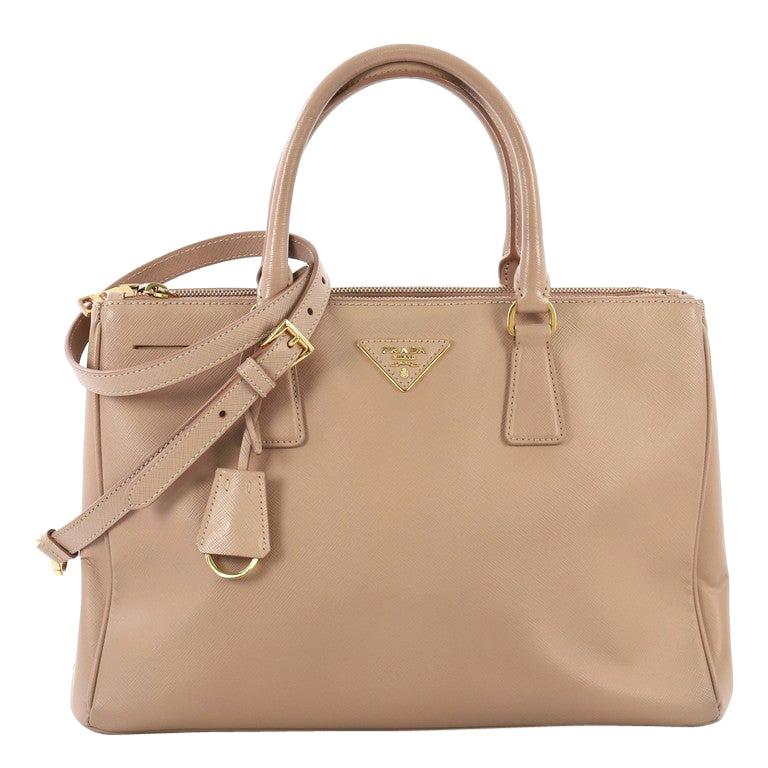 Prada Double Zip Lux Tote Saffiano Leather Small at 1stDibs