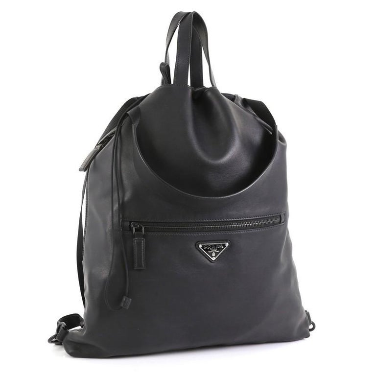 Prada Drawstring Backpack Soft Calfskin at 1stDibs