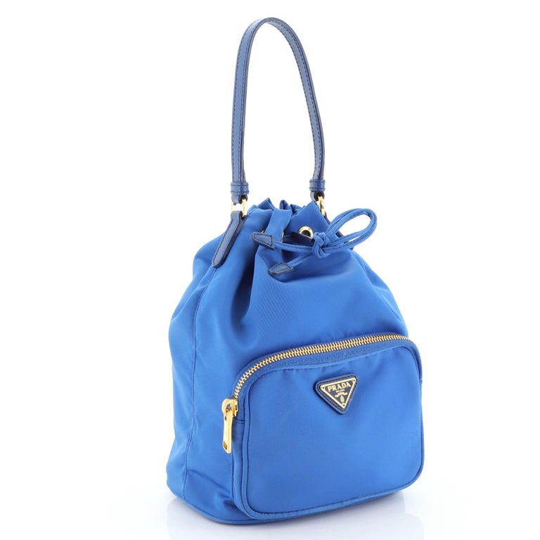 Prada Drawstring Bucket Bag Tessuto Small at 1stDibs