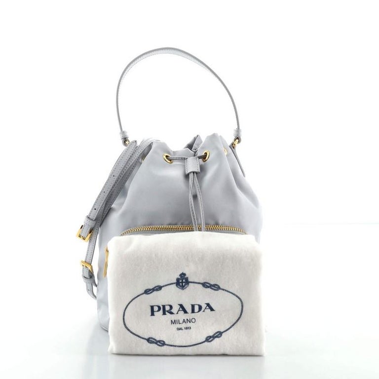 Prada Drawstring Bucket Bag Tessuto Small at 1stDibs