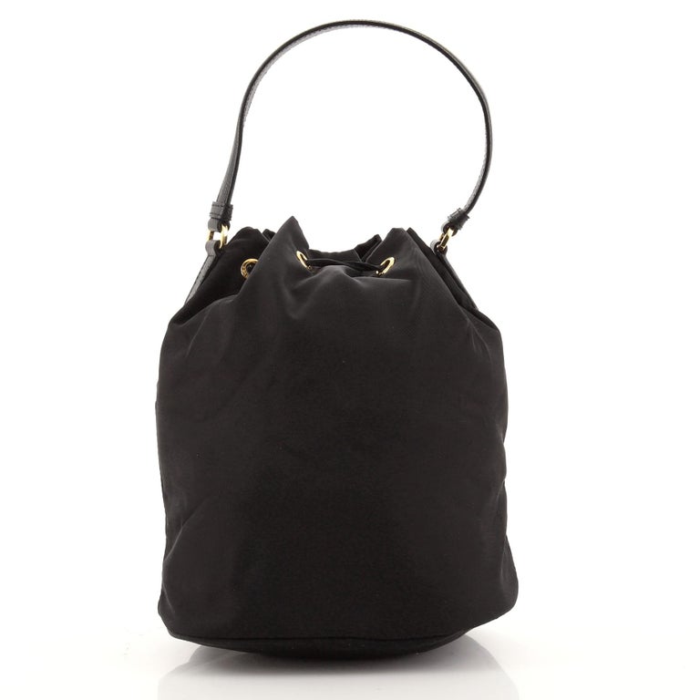 Prada Drawstring Bucket Bag Tessuto Small at 1stDibs