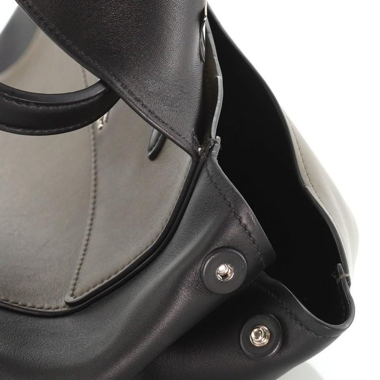 Prada Dual Flap Double Turn Lock Satchel City Calfskin Medium at 1stDibs