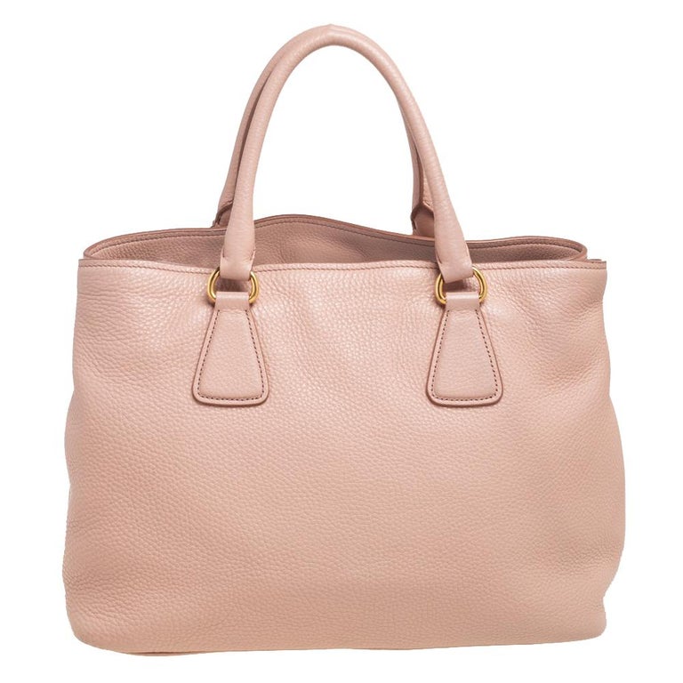 Prada Dusty Pink Vitello Daino Leather Tote at 1stDibs