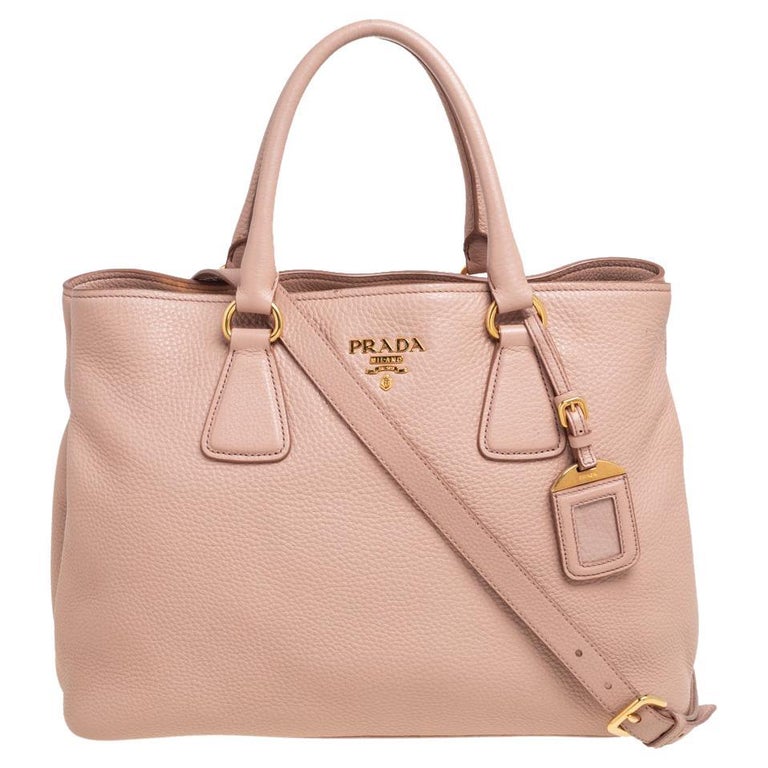 Prada Dusty Pink Vitello Daino Leather Tote at 1stDibs