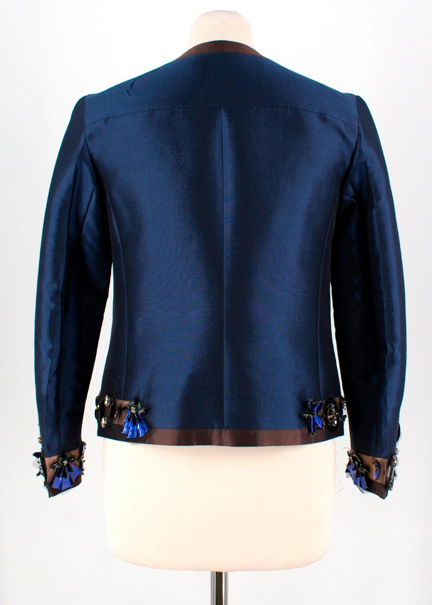 Prada Embellished Silk and Wool Jacket US 4 at 1stDibs