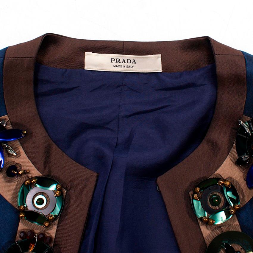 Prada Embellished Silk and Wool Jacket US 4 at 1stDibs