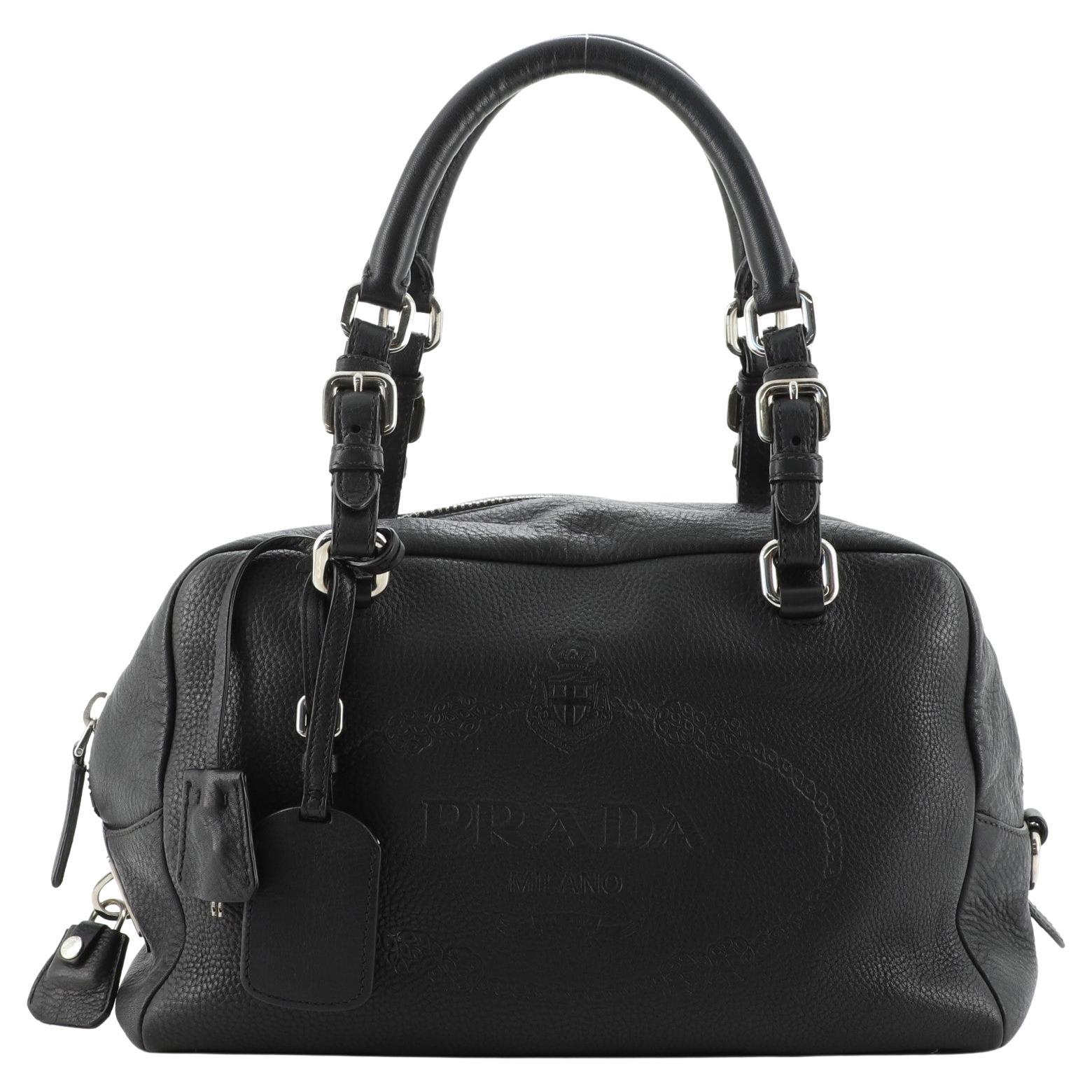 Prada Embossed Logo Bag - 6 For Sale on 1stDibs