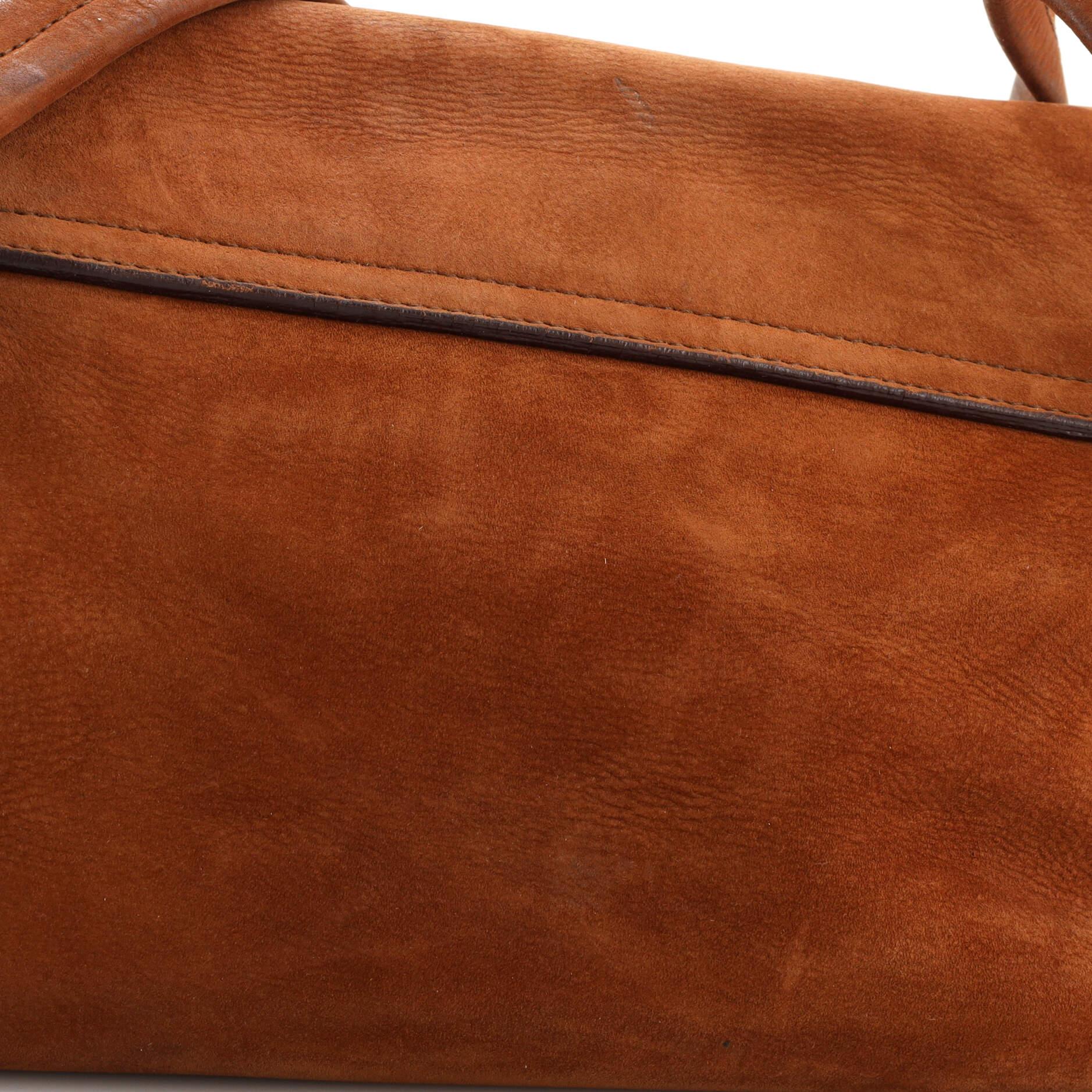 Prada Envelope Flap Shoulder Bag Nubuck Medium For Sale at 1stDibs