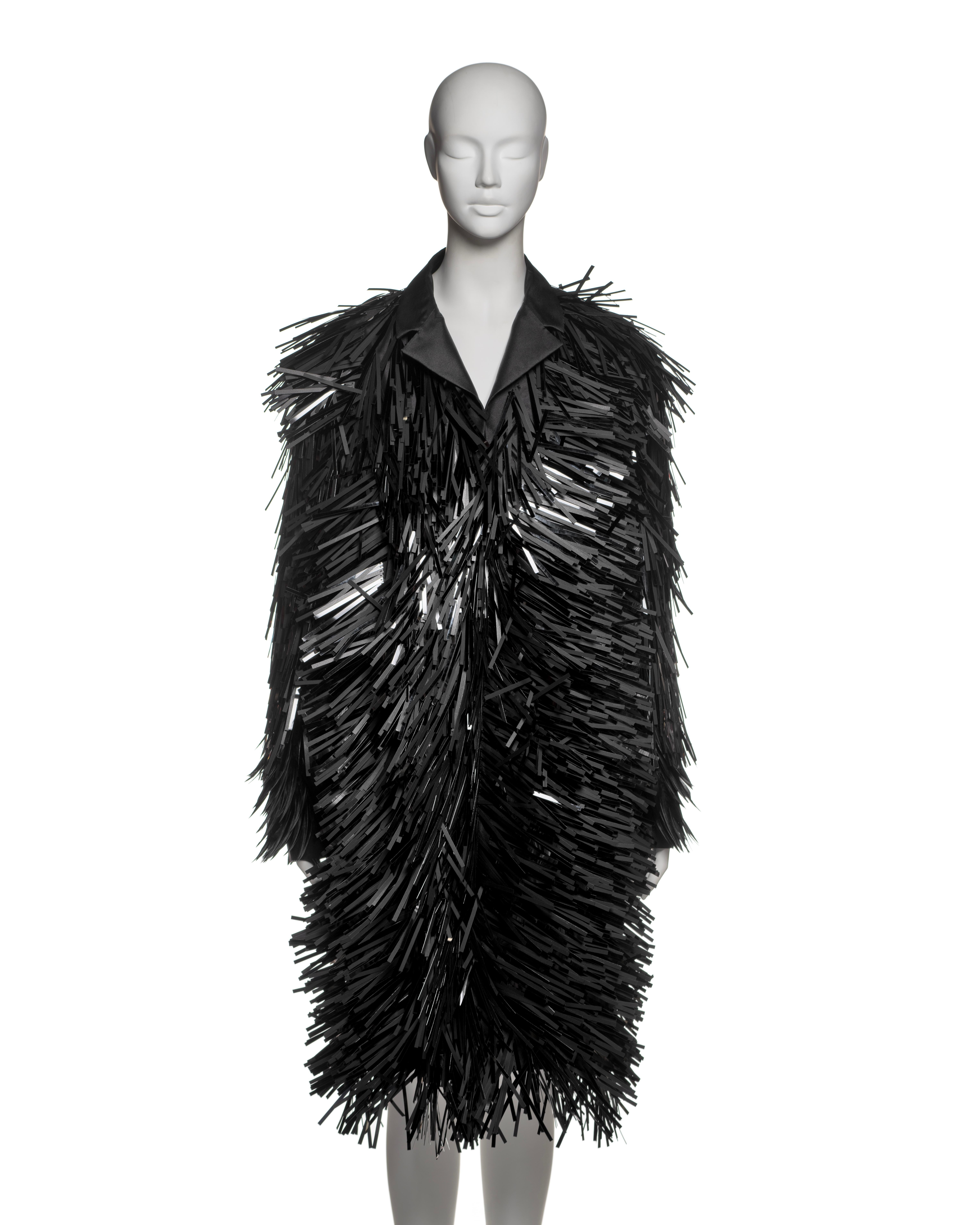 Prada Evening Coat with Plastic Fringe Adornments and Prada Evening Coat with Plastic Fringe Adornments and