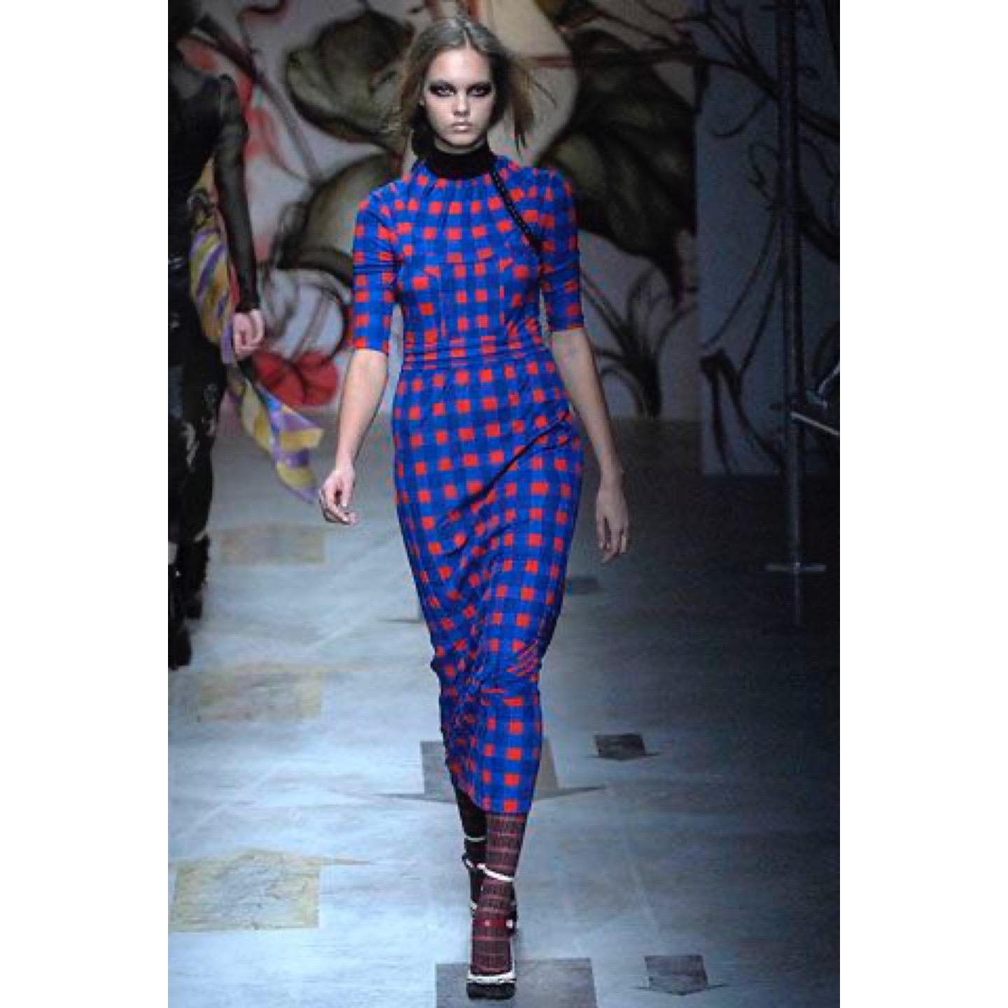 Prada Fairy Collection Red Blue Check Dress Spring 2008 at 1stDibs ...