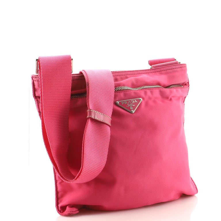 Prada Flat Messenger Bag Tessuto Medium For Sale at 1stDibs