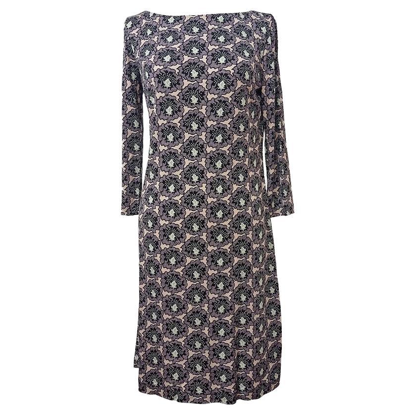 Prada Colorblock Crepe Sleeveless Midi Dress M at 1stDibs