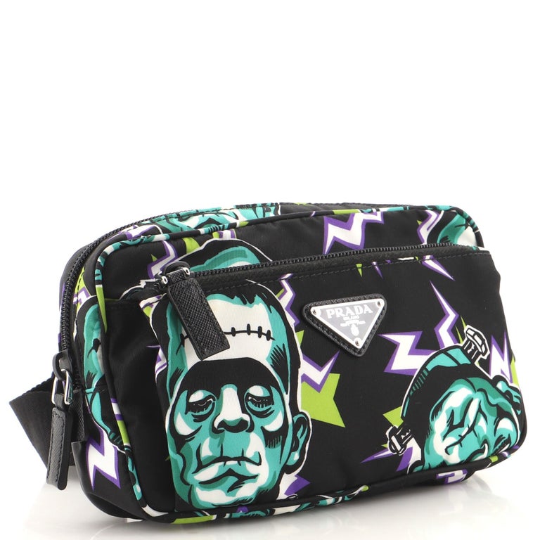 Prada Frankenstein Belt Bag Printed Tessuto at 1stDibs