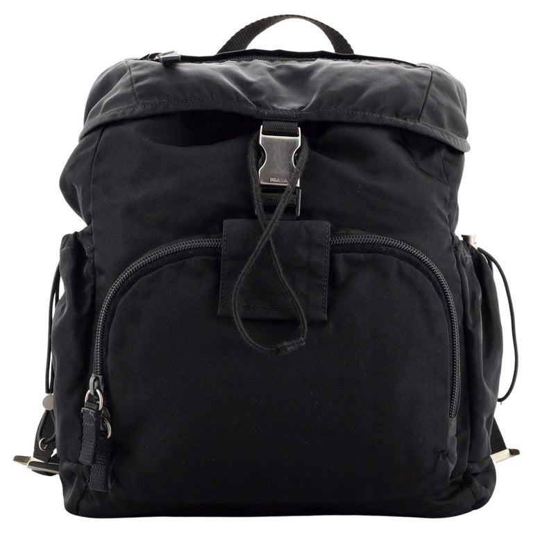 Prada Front Pocket Backpack Tessuto Medium For Sale at 1stDibs