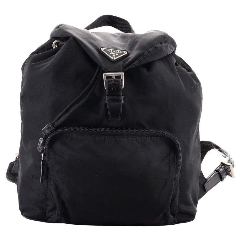 Prada Front Pocket Backpack Tessuto Medium For Sale at 1stDibs