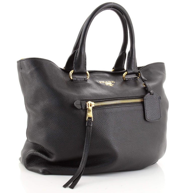 Prada Front Pocket Convertible Tote Vitello Daino Large at 1stDibs
