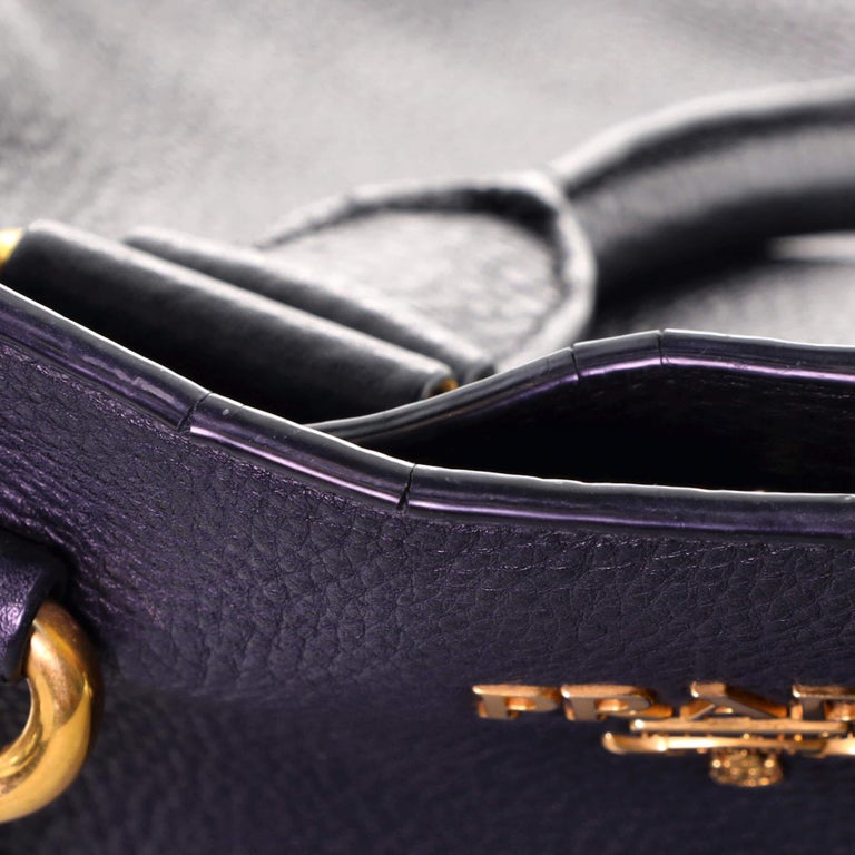 Prada Front Pocket Convertible Tote Vitello Daino Large For Sale at 1stDibs