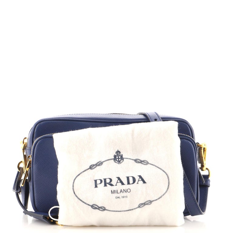 Prada Front Pocket Crossbody Bag Saffiano Leather Small For Sale at 1stDibs