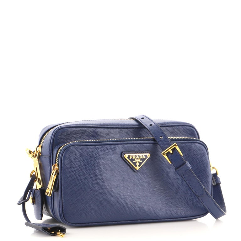 Prada Front Pocket Crossbody Bag Saffiano Leather Small For Sale at 1stDibs