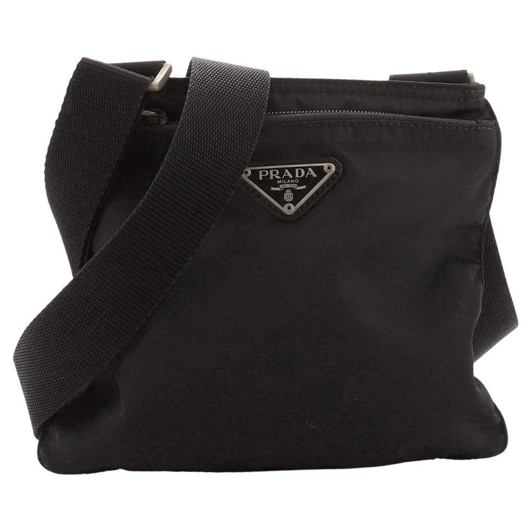 Prada Front Pocket Messenger Bag Tessuto Small at 1stDibs