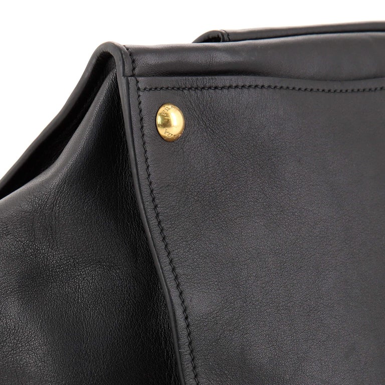 Prada Front Pocket Wing Convertible Tote Soft Calf For Sale at 1stDibs
