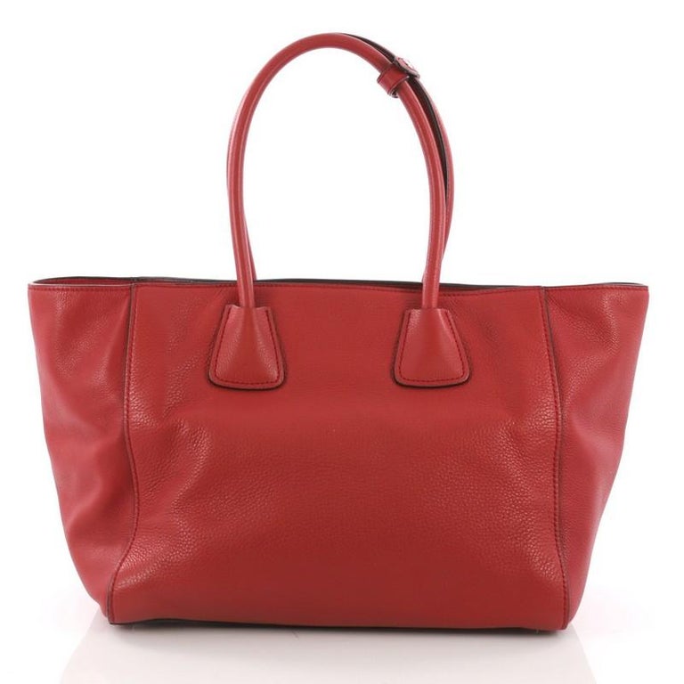 Prada Front Pocket Wing Convertible Tote Vitello Daino at 1stDibs