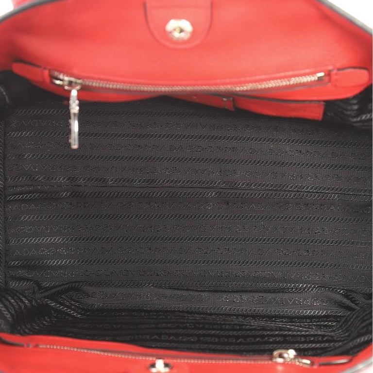 Prada Front Pocket Wing Convertible Tote Vitello Daino at 1stDibs