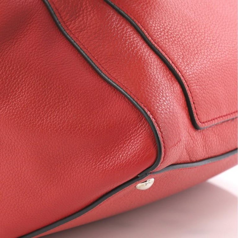 Prada Front Pocket Wing Convertible Tote Vitello Daino at 1stDibs